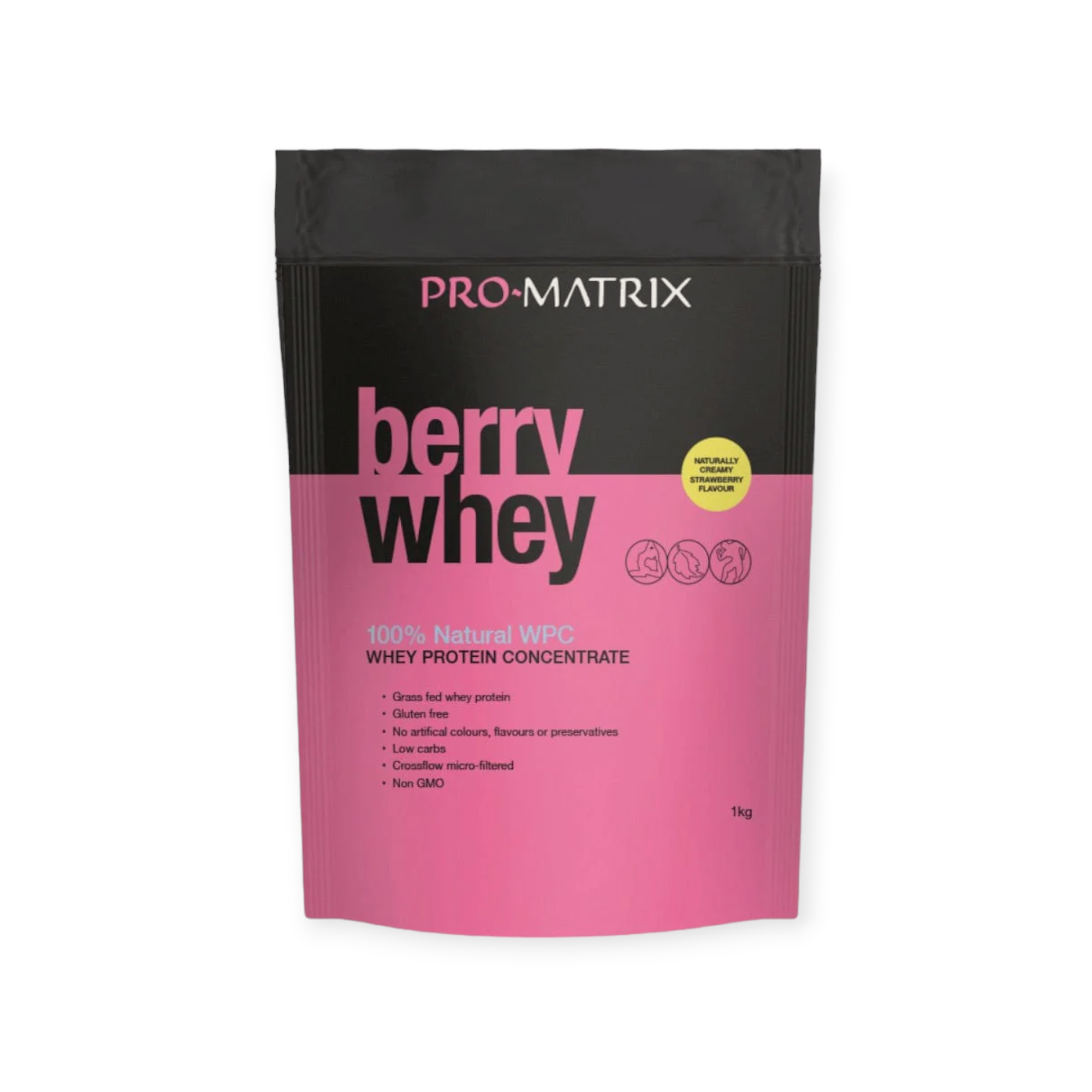 Pro-Matrix Berry Whey WPC Strawberry 1kg – Health Squad