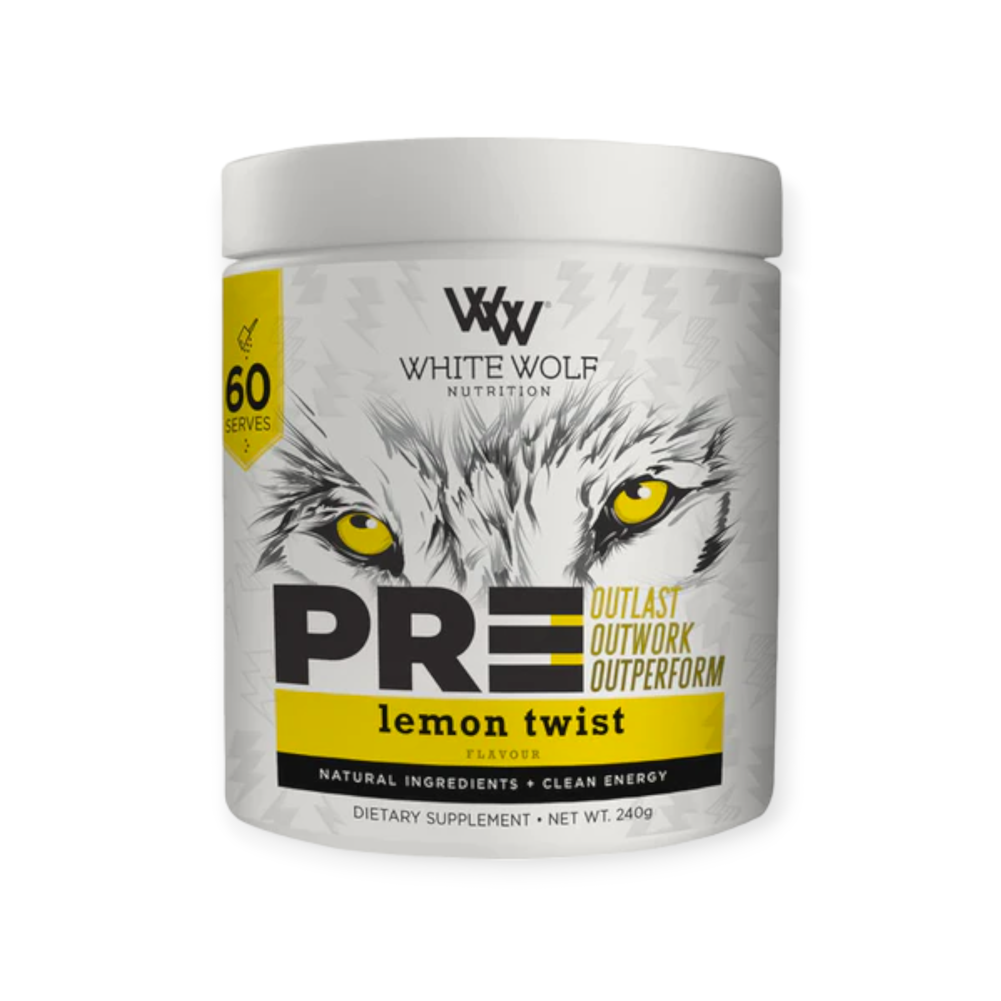 White Wolf PR3 Pre-workout Lemon Twist 60 servings – Health Squad